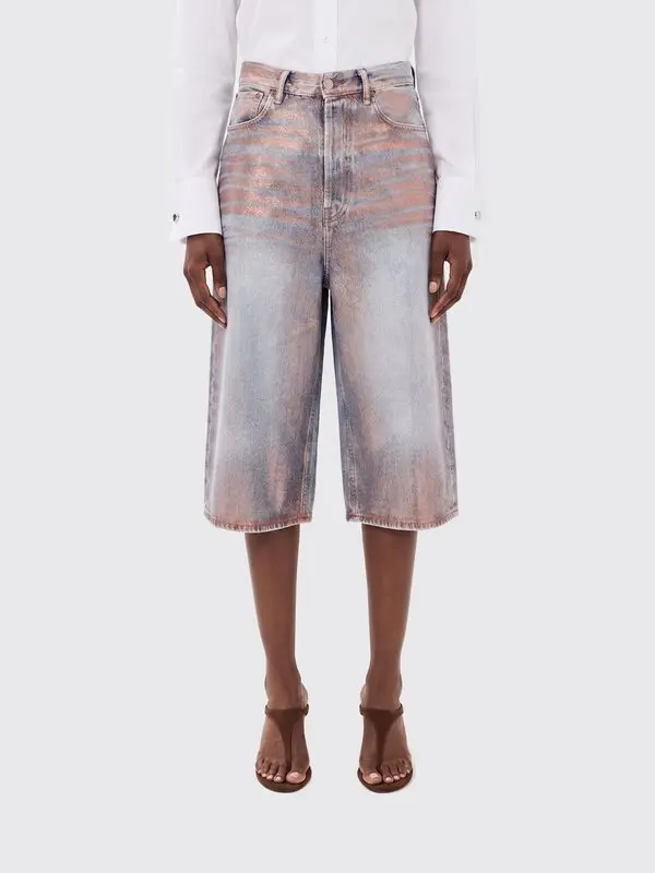 Acne Studios Printed Denim Culottes - Blue
