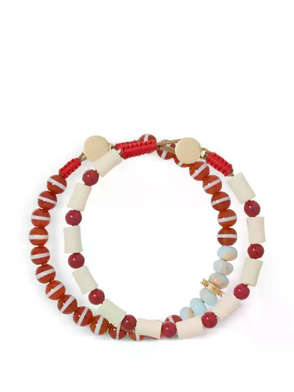 ROXANNE ASSOULIN Beaded Striped Bracelets - Red