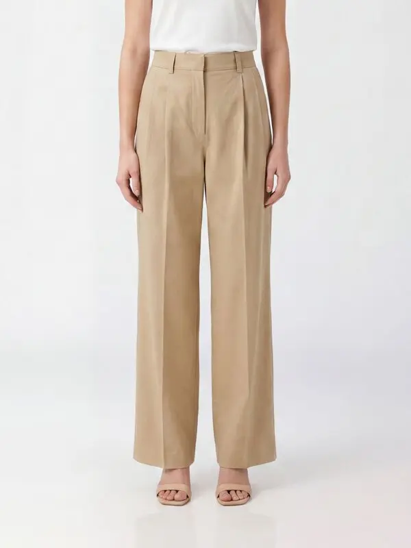 DUNST Wide-leg Trousers - Beige