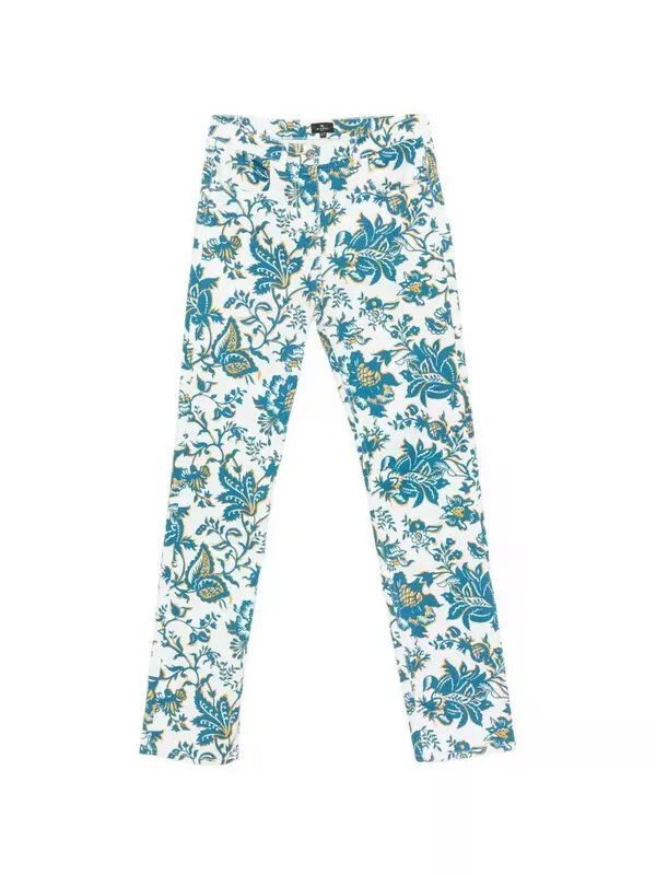 Etro Floral Print Jeans - White