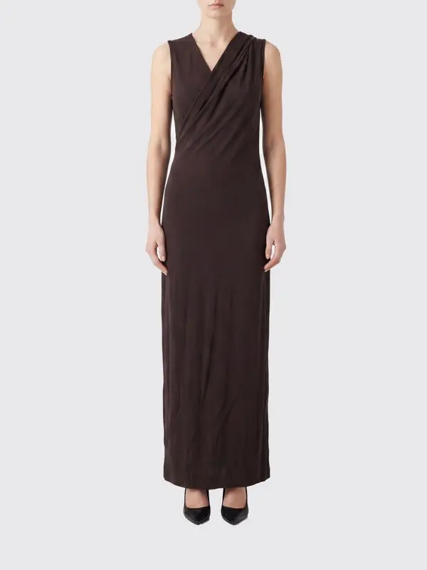 SEMICOUTURE Sleeveless Maxi Dress - Brown