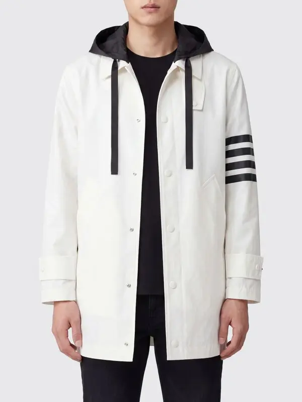 Thom Browne Technical Fabric Windbreaker Jacket - White
