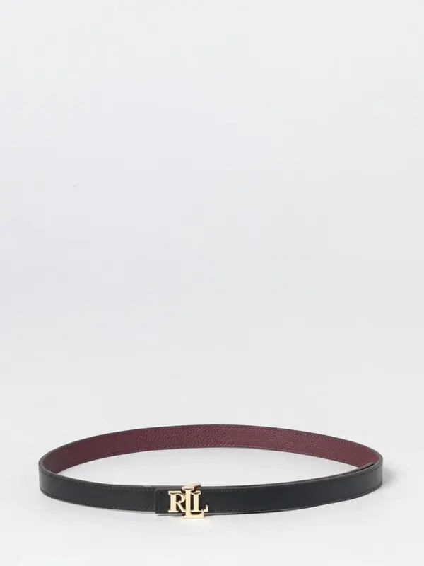 Ralph Lauren Reversible Leather Belt With Monogram Buckle