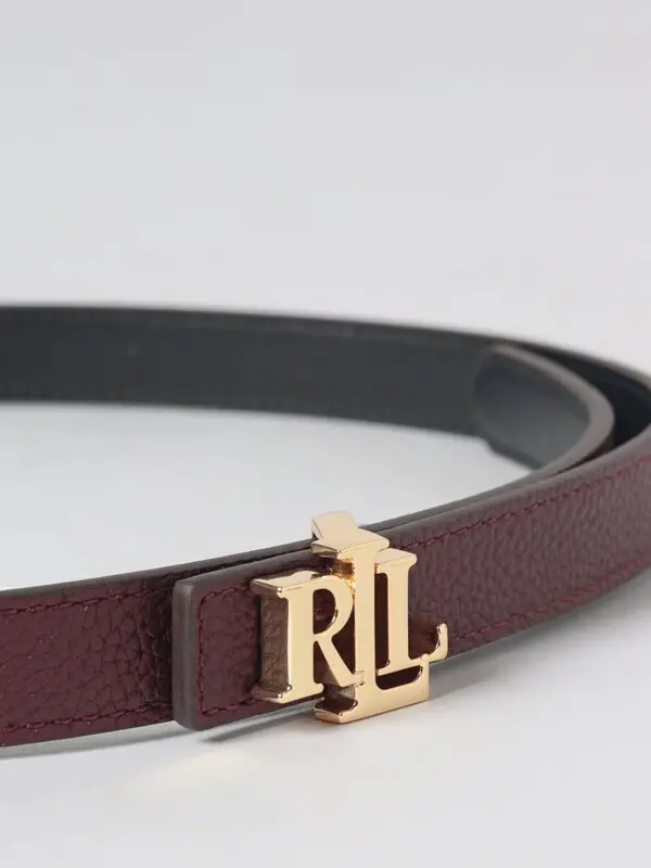 Ralph Lauren Reversible Leather Belt With Monogram Buckle