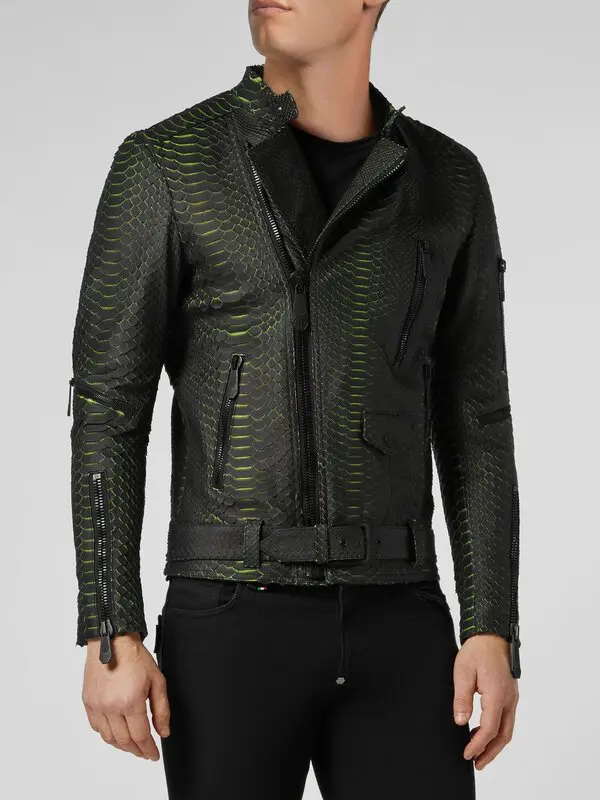 Philipp Plein Textured Moto Jacket