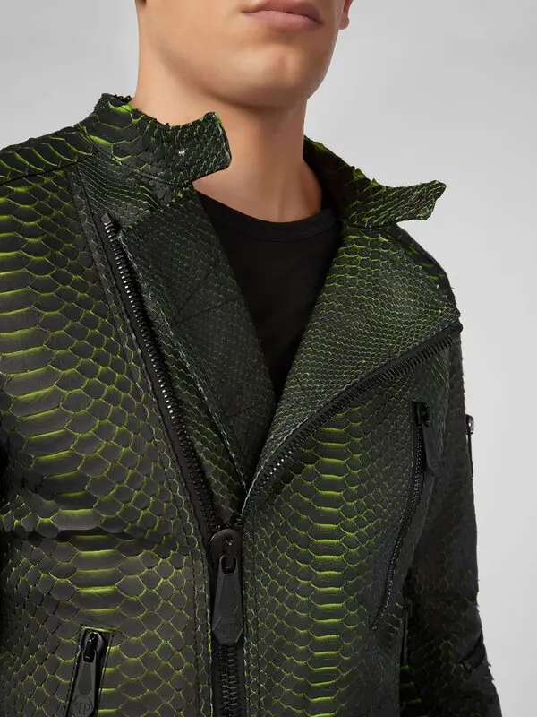 Philipp Plein Textured Moto Jacket