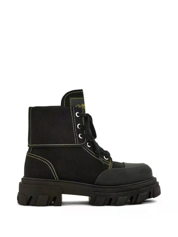 GANNI Trail Contrast-stitch Combat Boots