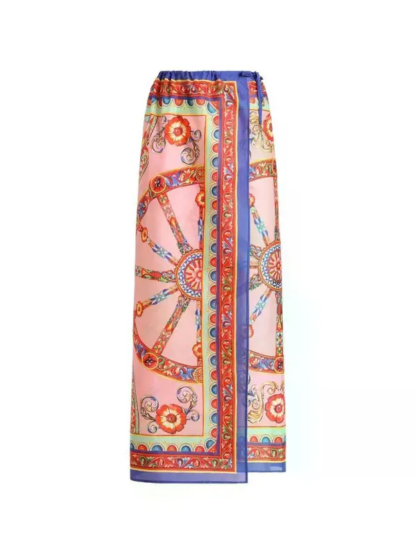 Dolce & Gabbana Cotton Carreto-print Sarong - Pink