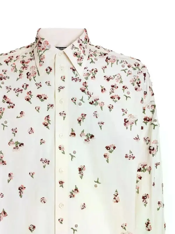 Dolce & Gabbana Cotton Shirt With Embroidery