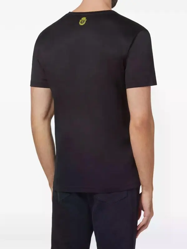 BILLIONAIRE Logo-embroidered V-neck T-shirt - Black