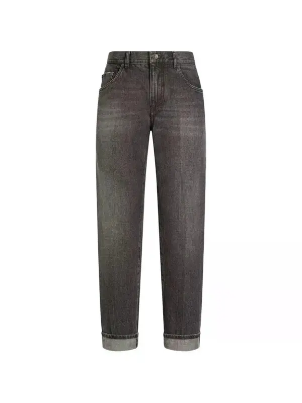 Dolce & Gabbana Classic Fit Denim Trousers - Grey