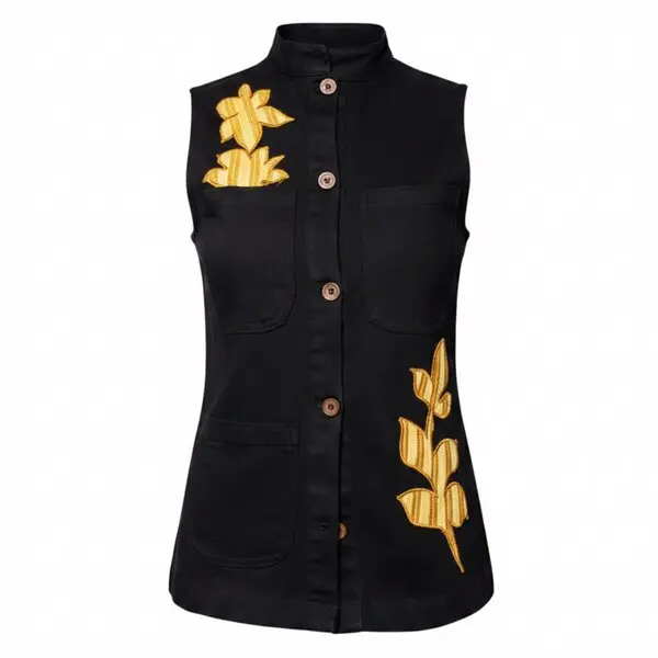 UP-FUSE Patchwork Honeycomb Vest - Yellow