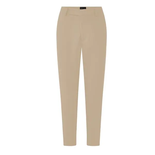 Layo G Stretch Crepe Cropped Dress Pants - Brown