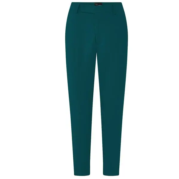 Layo G Cropped Stretch Crepe Dress Pants - Green/blue