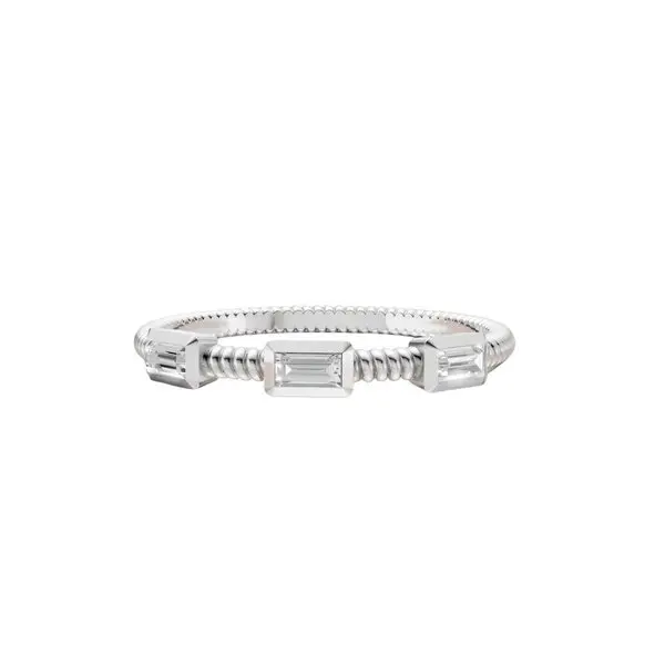 AYA FINE JEWELRY Contemporary Baguette Diamond Ring In 14 Kt Gold - White
