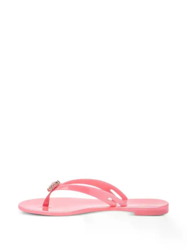 Casadei Crystal Embellished Flip Flops
