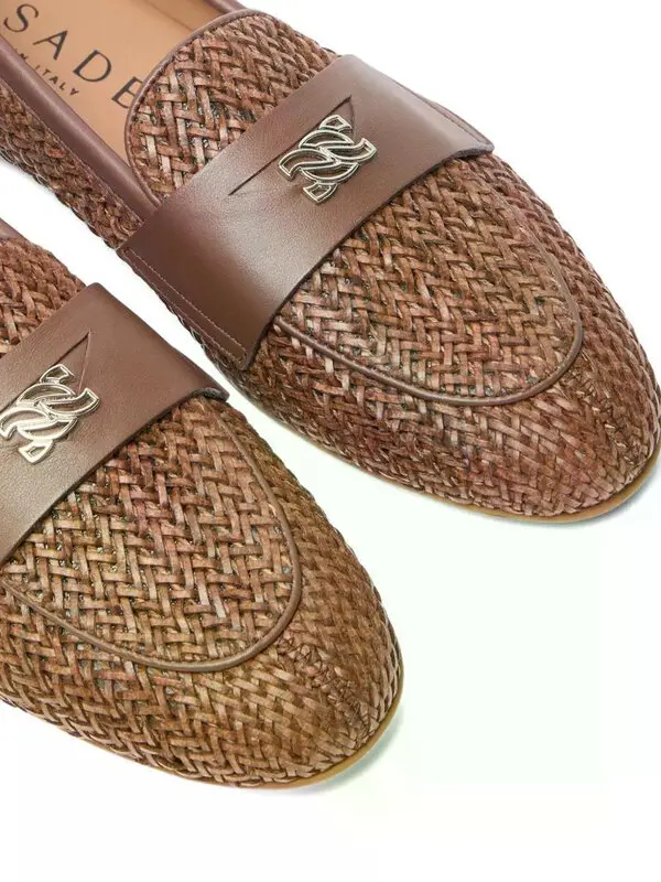 Casadei Hanoi Woven Leather Loafers