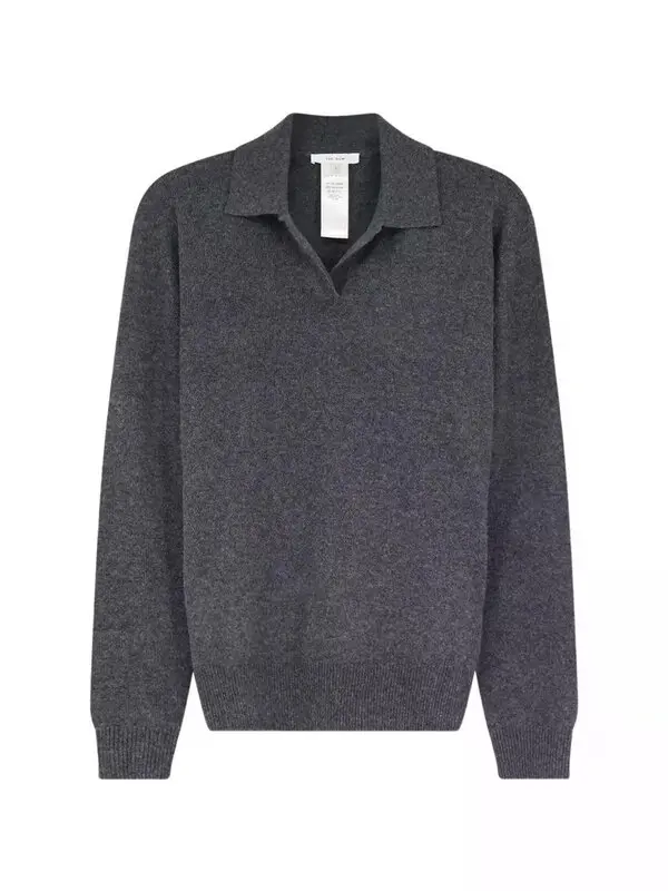 THE ROW Oashi Polo-collar Sweater - Grey