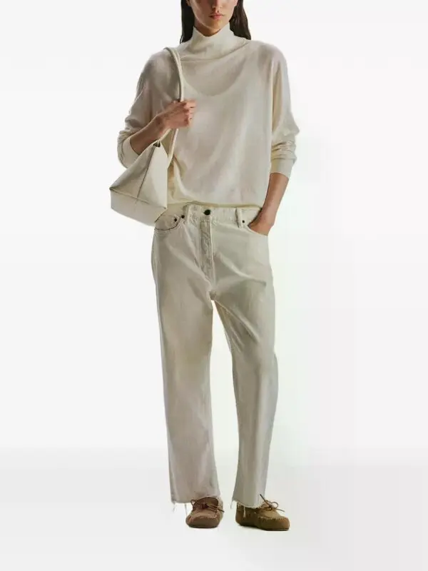 THE ROW Orly Turtleneck Sweater - White