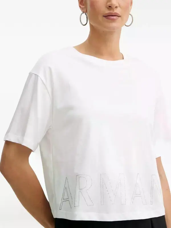 Armani Exchange Rhinestone Logo T-shirt