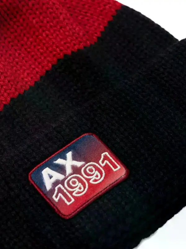 Armani Exchange Logo Patch Beanie