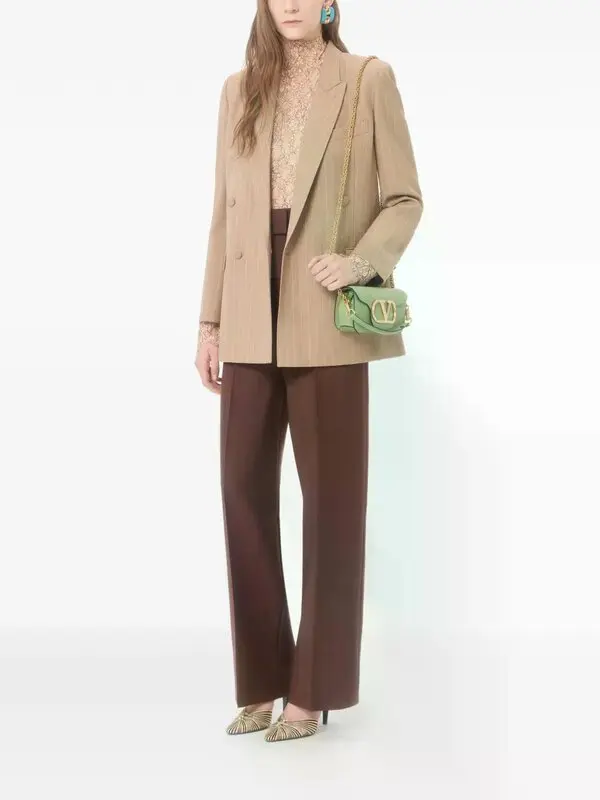 Valentino Garavani Locò Small Shoulder Bag With Jewel Logo - Green