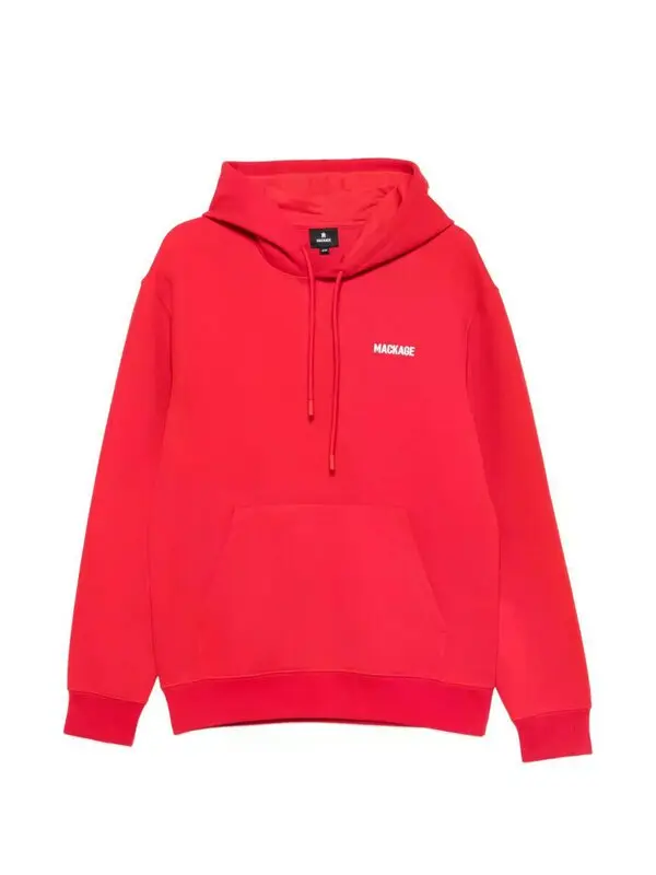 Mackage Logo-print Drawstring Hoodie - Red