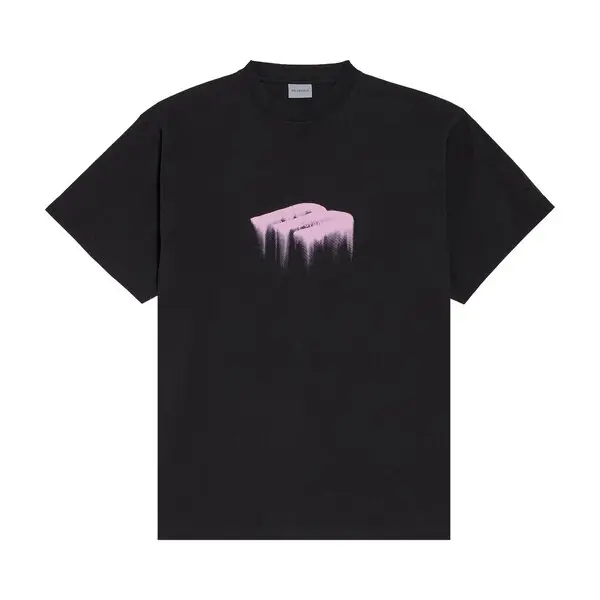 Balenciaga Oversized Graphic T-shirt - Black