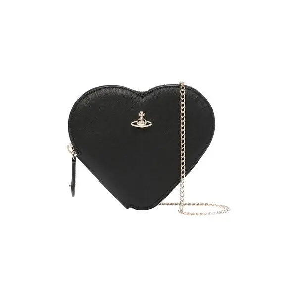 VIVIENNE WESTWOOD Heart Crossbody Bag - Black