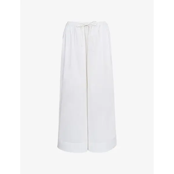 House Of Cb Jae Wide-leg Stretch-cotton Trousers - White