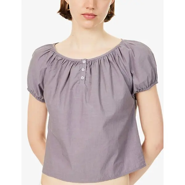 DEIJI STUDIOS Scoop Neck Cotton Top