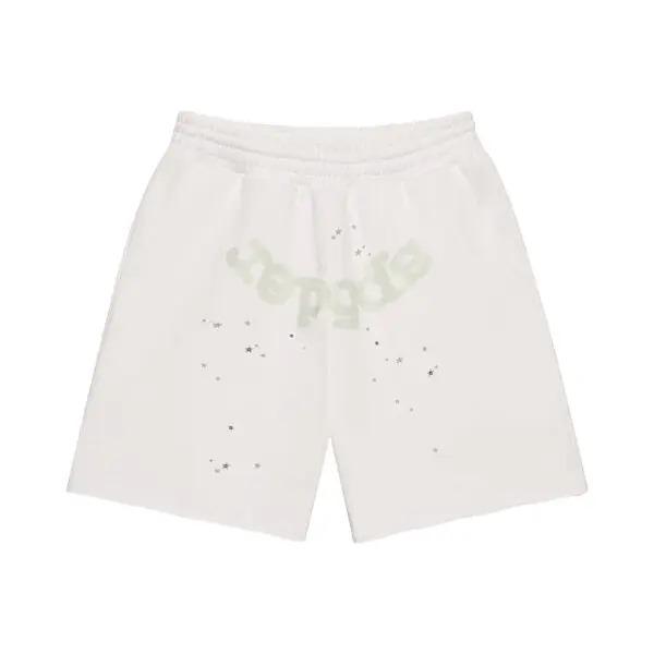 SP5DER T&f Logo And Star Print Sweatshorts - White