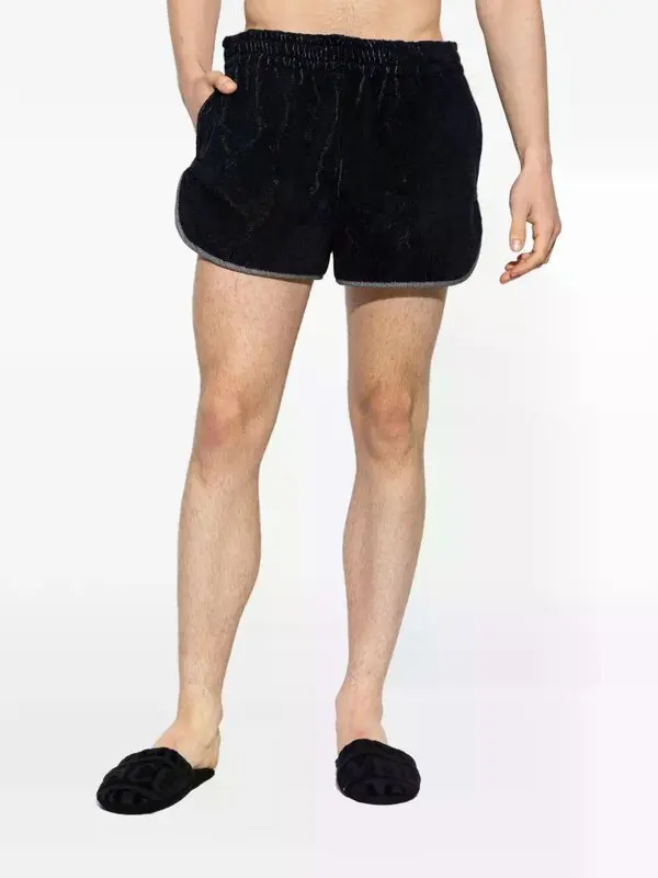 Versace Logo-embroidered Terry Shorts