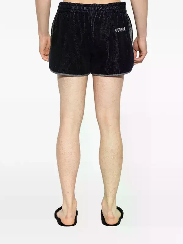 Versace Logo-embroidered Terry Shorts