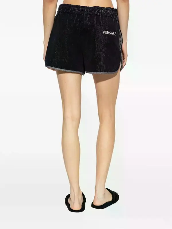 Versace Logo-embroidered Terry Shorts