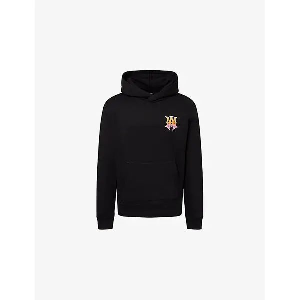 Amiri Graphic-print Cotton Hoody - Black