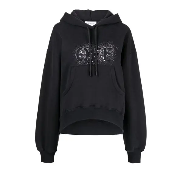 Off-White Spray Paint Logo Hoodie - Black