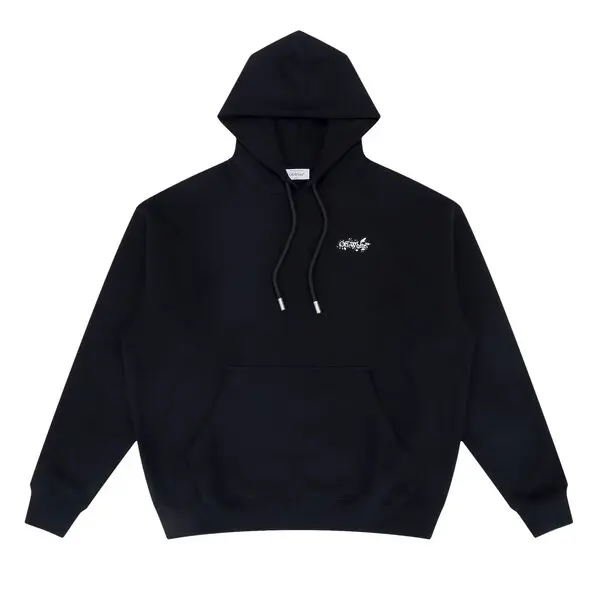 Off-White Paint Splatter Arrow Diag French Terry Hoodie - Black