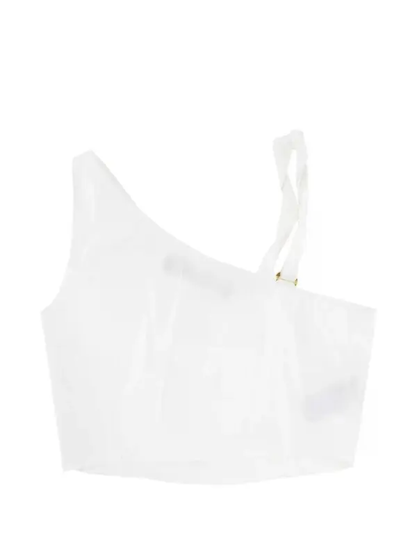Federica Tosi One-shoulder Hardware Detail Top - White