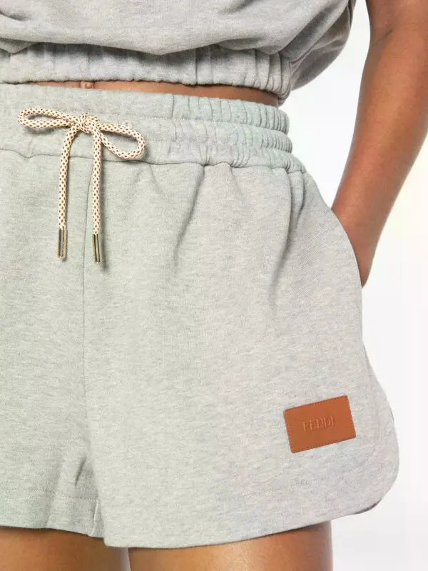 Fendi Logo Patch Track Shorts