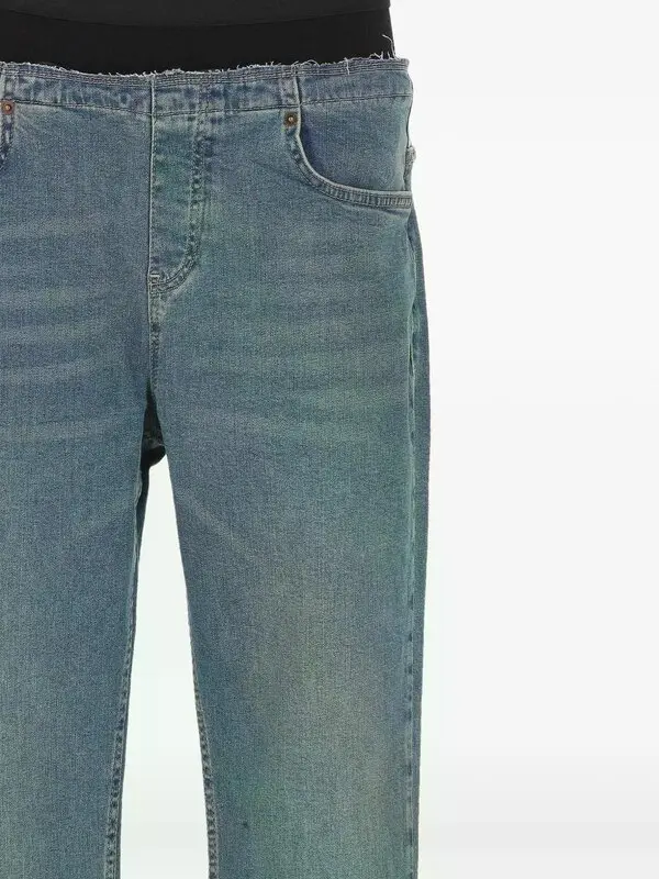 PROTOTYPES Layered Waistband Whiskered Jeans