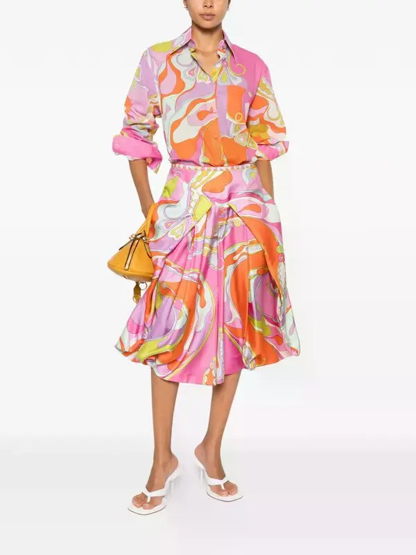 Emilio Pucci Iride Print Silk Shirt