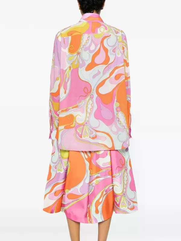 Emilio Pucci Iride Print Silk Shirt