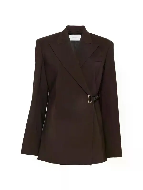 Sportmax Belted Wrap-style Blazer - Brown