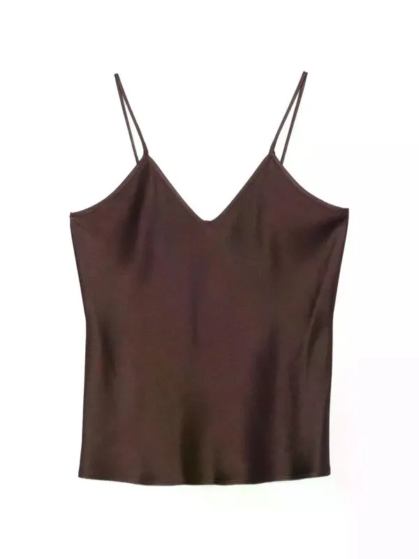 Max Mara Satin V-neck Top