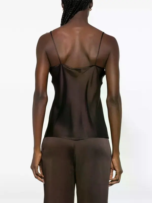 Max Mara Satin V-neck Top