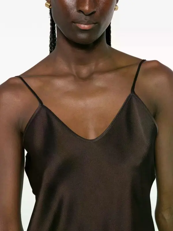 Max Mara Satin V-neck Top