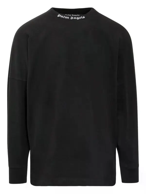 Palm Angels Logo Print Sweater - Black