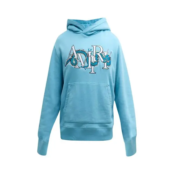 Amiri Dragon Logo Hoodie - Blue