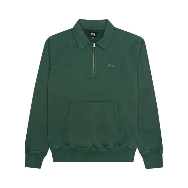 StÜssy Zip Polo Fleece - Green